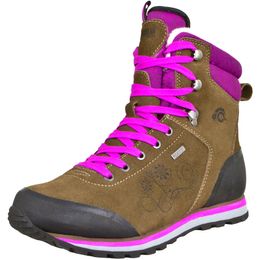 GUGGEN Mountain Damen Trekking-& Wanderstiefel mit Wolle Winterstiefel Braun