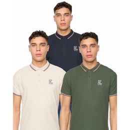 Duck and Cover - "Melports" Poloshirt f&uuml;r Herren(3er-Pack) (Bunt)