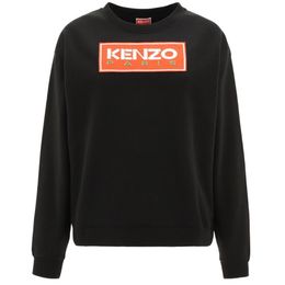 Kenzo Paris Block Logo Damen Schwarzes Sweatshirt