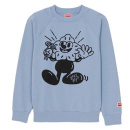 Kenzo Boke Boy Blumen-Grafik-Sweatshirt in Hellblau