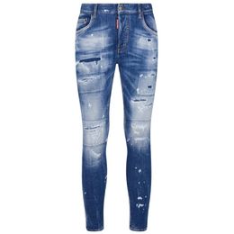 Dsquared2 Super Twinky Jean Faded verst&auml;rkte zerrissene blaue Jeans