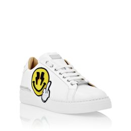 Philipp Plein Leather Lo-Top Sneakers Strass Smile