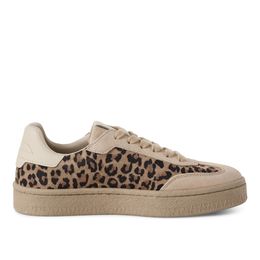 Tamaris Damen Leopard Braun Wildleder Fashion Schn&uuml;rschuhe