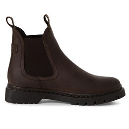 Tamaris Damen Klassische Chelsea-Stiefeletten aus braunem Leder