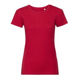 Russel Athletic Russell - T-Shirt, Baumwolle aus biologischem Anbau f&uuml;r Damen (Rot)