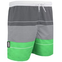 GUGGEN Mountain Herren Badehose mit Muster Streifen Gr&uuml;n