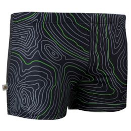 GUGGEN Mountain Herren Badehose eng anliegend gestreift Boxerbadehose