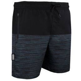 GUGGEN Mountain Herren Badehose mit Muster Streifen Gr&uuml;n Schwarz
