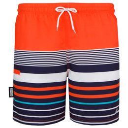 GUGGEN Mountain Herren Badehose mit Muster Streifen