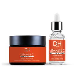 Dr H Anti-Aging Vitamin C Gesichtsserum 30ml + Vitamin C Anti-Aging Nachtfeuchtigkeitspflege 60ml