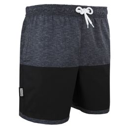 GUGGEN Mountain Herren Badehose mit Muster Grau Schwarz