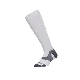 2XU leichte Kissen voll wei&szlig;/grau -Mens -L&auml;nge Socken