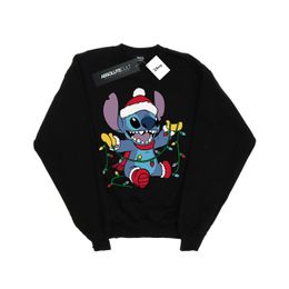Disney - "Lilo And Stitch Christmas Lights" Sweatshirt f&uuml;r Damen (Schwarz)