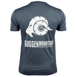 GUGGEN Mountain Herren Fitness Funktionsshirt T-Shirt mit Logo Sport Outdoor Grau