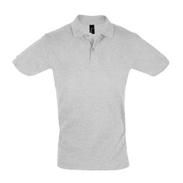 SOLS Mens Perfect Pique Kurzarm-Poloshirt (Grau meliert)