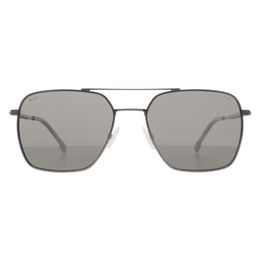 HUGO BOSS Aviator Herren Matt Dunkel Ruthenium Grau Polarisierte BOSS 1414/S
