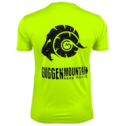 GUGGEN Mountain Herren Fitness Funktionsshirt T-Shirt mit Logo Sport Outdoor Gelb