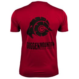 GUGGEN Mountain Herren Fitness Funktionsshirt T-Shirt mit Logo Sport Outdoor Rot