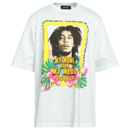 Dsquared2 Skater Fit Home Is In My Head Logo Wei&szlig;es T-Shirt