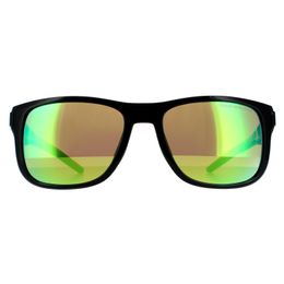 Tommy Hilfiger Wrap Mens Black Green Mirror Sonnenbrillen