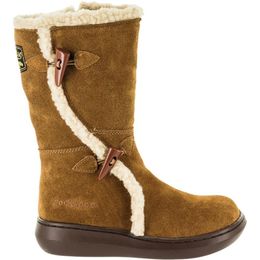 Rocket Dog - Damen Winterstiefel "Slope", Wildleder (Kastanienbraun/Wei&szlig;)