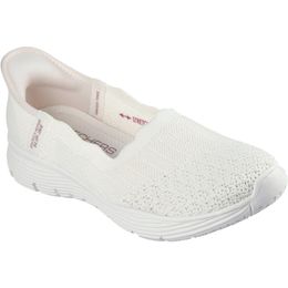 Skechers Seager Believe It Textil Damen Off-White Sneakers