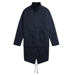 Fred Perry Doppellagige, schattierte marineblaue Jacke
