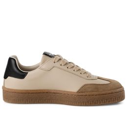 Tamaris Damen Beige Wildleder Fashion Schn&uuml;rschuhe