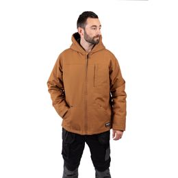 Caterpillar Kapuzen-Sherpa-Fleecejacke f&uuml;r Herren in Bronze