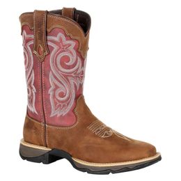 Durango Lady Rebel Leder Damenstiefel in Braunes/Braun-Rostrot
