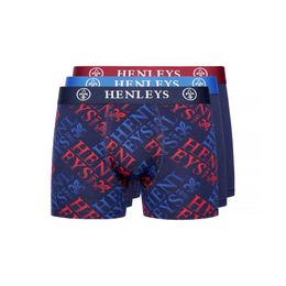 Henleys - "Rutlers" Boxershorts f&uuml;r Herren(3er-Pack) (Bunt)