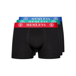 Henleys - "Primas" Boxershorts f&uuml;r Herren(3er-Pack) (Schwarz)