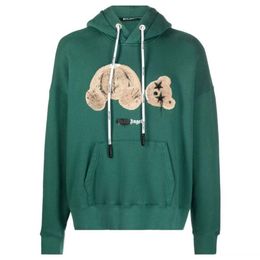 Palm Angels Kill The Bear Logo Waldgr&uuml;ner Kapuzenpullover