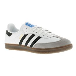 adidas originals Herren Sportschuh aus Lederobermaterial mit Wildleder- und Goldfoliendetails, Schn&uuml;rung mit synthetischem Leder.