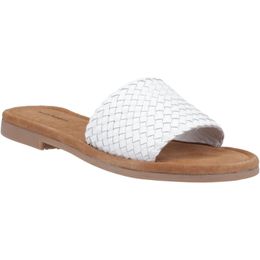 Hush Puppies Hetty Slide Leder Damenwei&szlig;e Sandalen
