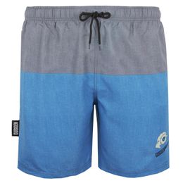 GUGGEN Mountain Herren Badehose mit Muster Streifen Blau