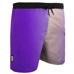 GUGGEN Mountain Herren Badehose mit Muster Streifen Lila