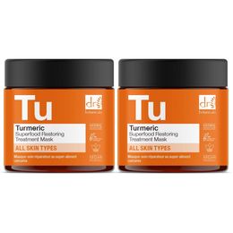 Dr. Botanicals Dr Botanicals Kurkuma Superfood Wiederherstellende Behandlungsmaske 60ml x 2 Duo-Pack
