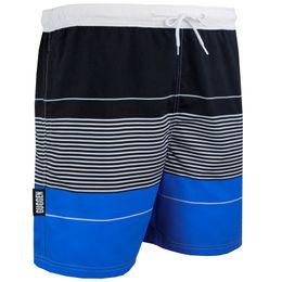GUGGEN Mountain Herren Badehose mit Muster Streifen Blau