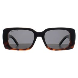 Montana Rectangle Womens Shiny Black Turtle Smoke Polarized MP194