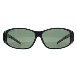 Montana Rectangle Unisex Matte Black G15 Polarized MFO1 Fit Over Glasses Sonnenbrille