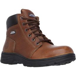Skechers Herren Workshire Relaxed Fit Schn&uuml;r-Sicherheitsstiefel mit Kn&ouml;chelschutz