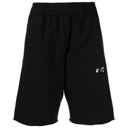 Off-White - Schwarze Sweatshorts mit OW-Logo