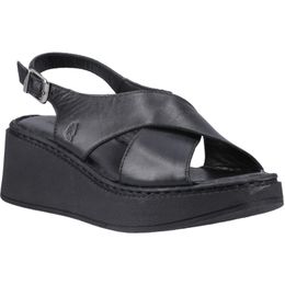 Hush Puppies Bex Keilabsatz Nubuk Damen Schwarz Wedges