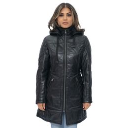 Gesteppter Parka-Mantel aus Leder f&uuml;r Damen-Allentown