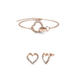 Locked Heart Lovett Sets - Ros&eacute;gold und Kristall