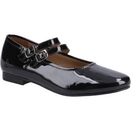 Hush Puppies Nancy Mary Jane Leder Damen Schwarz Ballerinas