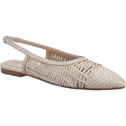 Hush Puppies Dalia Geflochtene Leder Damen Cream Ballerinas