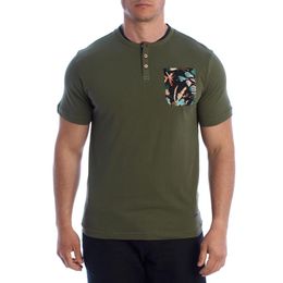 Herren Kurzarm Henley T-Shirt HS24MTS09