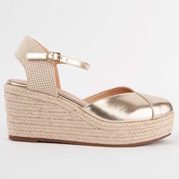 Montevita Espadrille Mit Keilabsatz Balenci3 Gold
